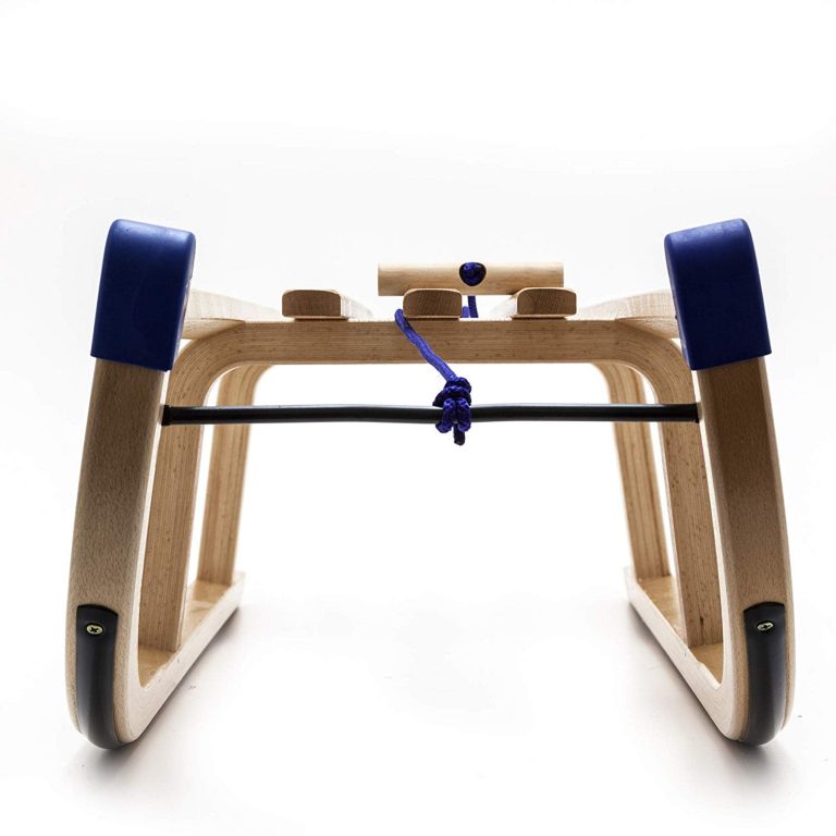 Wooden Snow Sledge 100 cm Davos with Backrest Pushbar - Snow Sleds ...