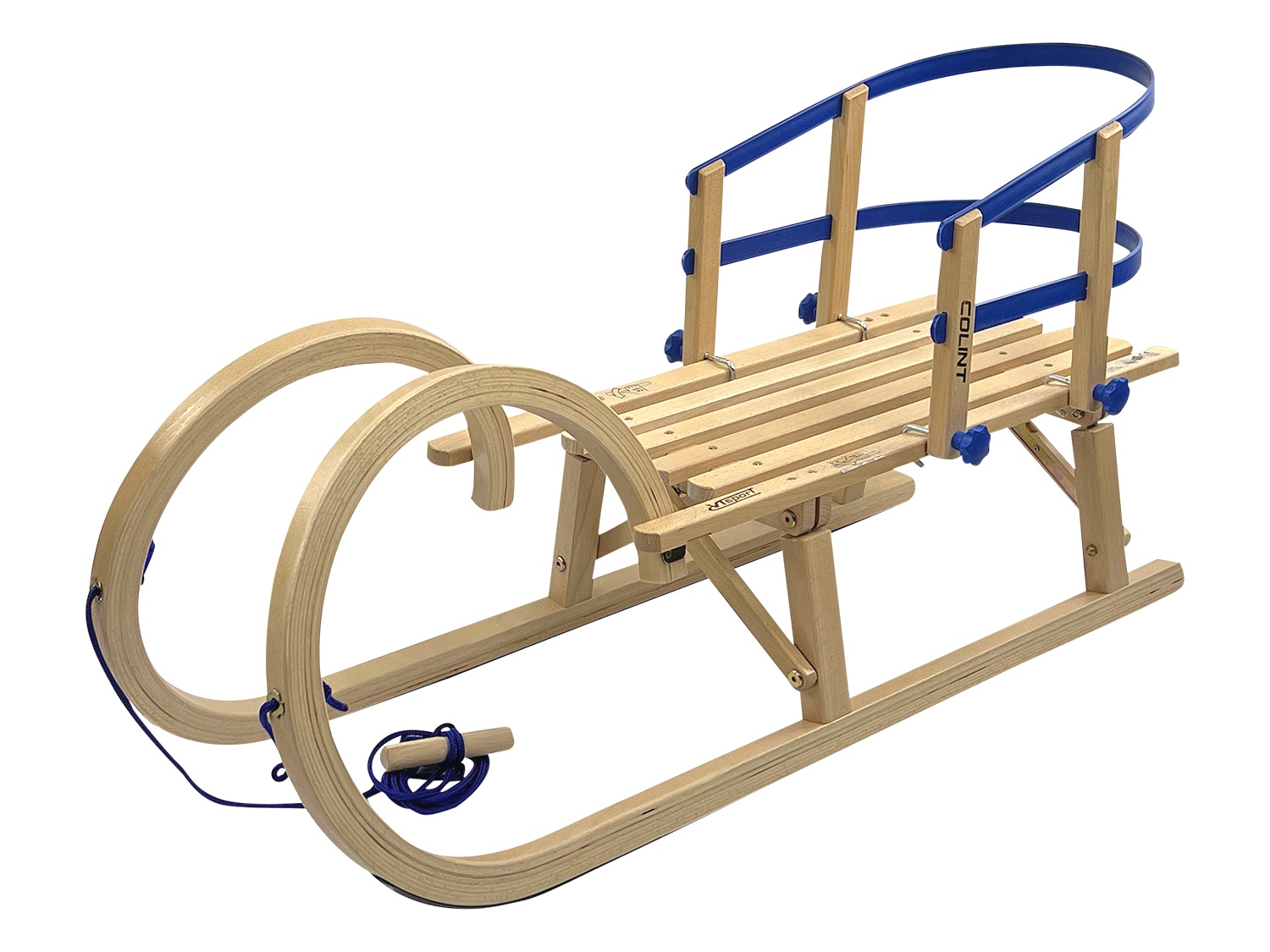 Folding Wooden Snow Sledge Traditional Davos 100 cm Heavy Duty - Snow ...