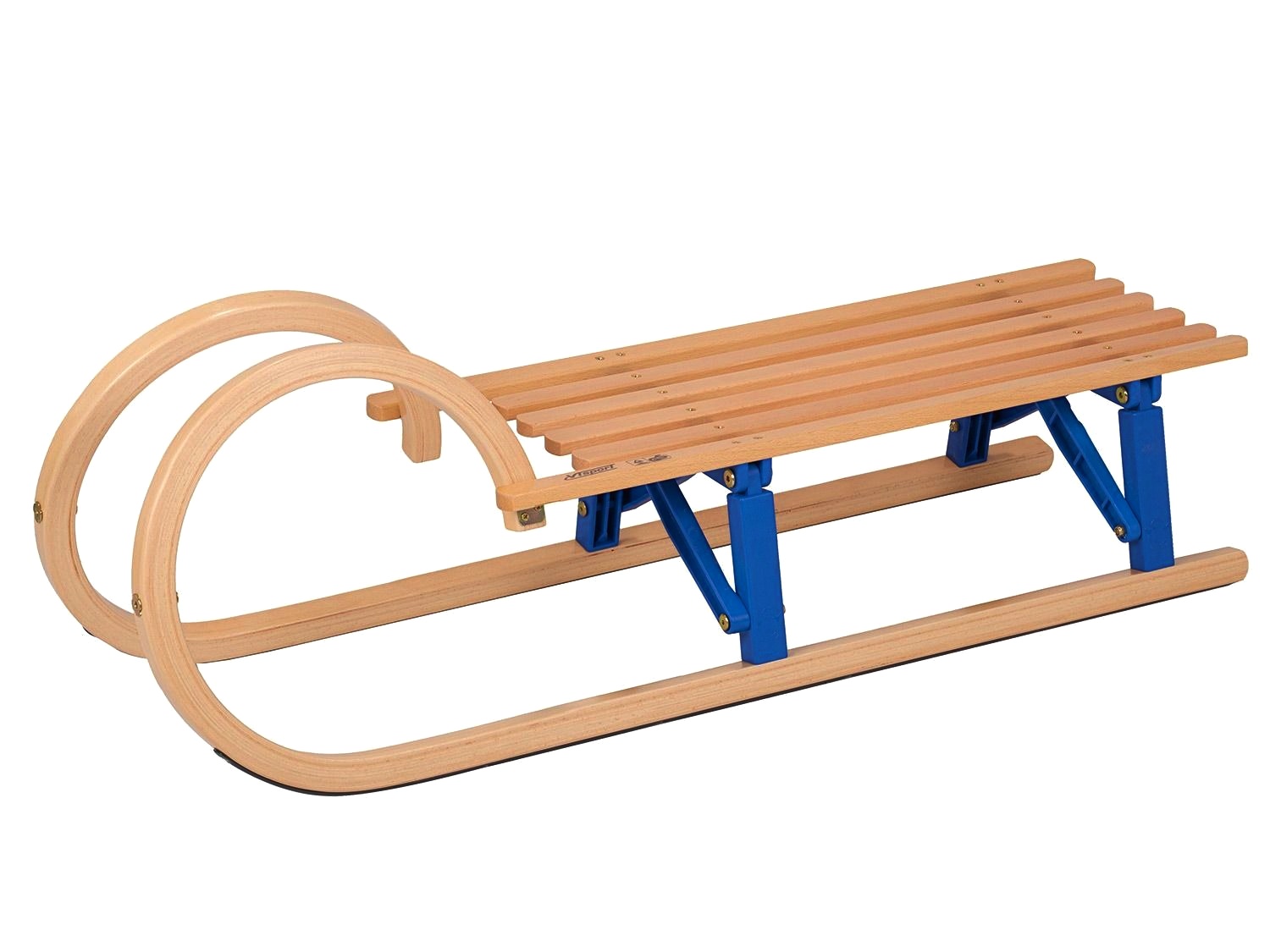Folding Wooden Snow Sledge Traditional Horned 110 cm - Snow Sleds ...