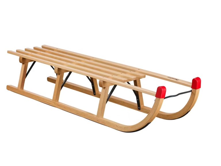 Classic Wooden Sledge Davos Style XXL 120cm - Snow Sleds Online U.K.